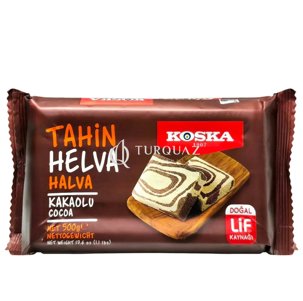 Koska Tahin Halva with Cacoa 500g – Turquaz Gourmet L.L.C