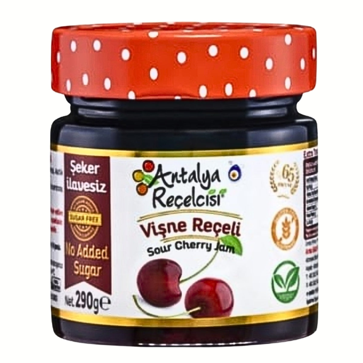 Antalya Recelcisi Sour Cherry Jam Zero Sugar 290g – Turquaz Gourmet L.L.C